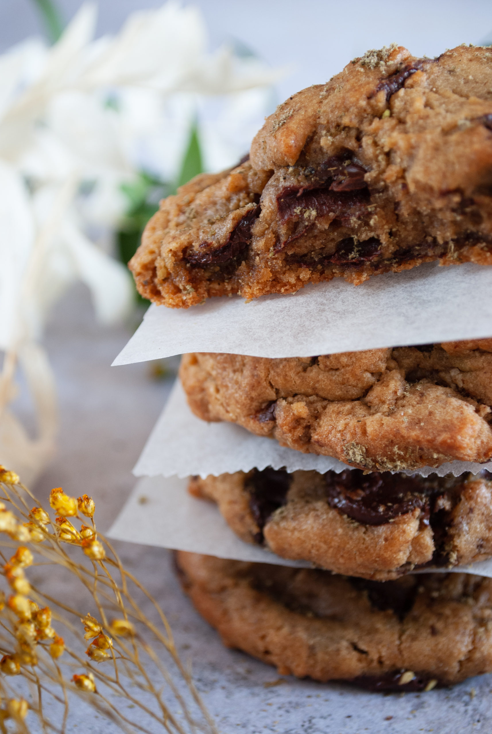 Cookies Tahini Chocolat Zaatar - Dérives Sucrées - Cookies